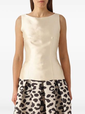 Giada Curti haut à design sans manches - Tons neutres