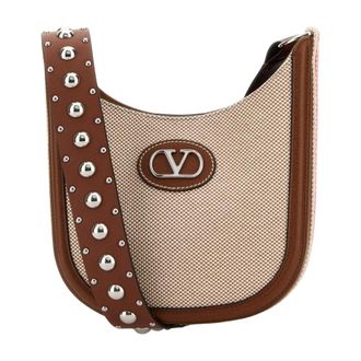 Valentino Garavani Zweifarbige VLogo Signature Crossbody Bag aus Canvas - - Bags - Damen - Mehrfarbig - ONE SIZE