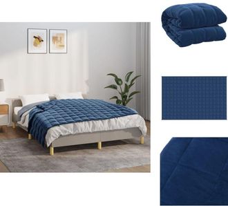vidaXL Gewichtsdecke Blau 137x200 cm 10 kg Stoff - Gewichtsdecke - Schlafdecke - Decke Blau - Schwere Decke - Entspannende Decke