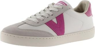 Victoria Basket Basse Unisexe Berlin Ciclista Effet Cuir & Pi&egrave;ces Color&eacute;es & en Cro&ucirc;te De Cuir en Contraste 1126184 pour Adulte Fucsia 39