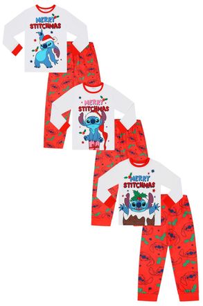 Disney Lilo und Stitch Fr&ouml;hliche Stitchmas Familien-Pyjamas Weihnachts-Pyjamas f&uuml;r Herren, Damen, Jungen und M&auml;dchen, wei&szlig;, 12-18 Months