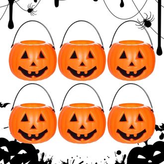 Generico Candy Bucket - PP, 13 g Aufbewahrungsbeh&auml;lter, einfach zu transportierender Griff, wiederverwendbar, dekorativer Beh&auml;lter, Halloween Treat Holder, Par