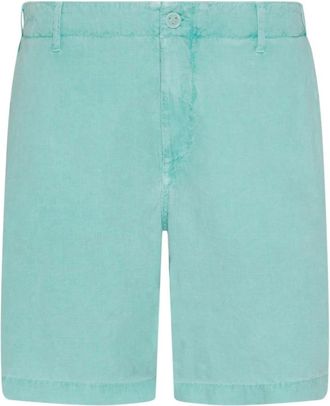 Vilebrequin Homme, Shorts, Vert, Taille: M Short Bermuda en Lin Teint Min&eacute;ral