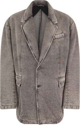 Diesel Homme, Vestes, Gris, Taille: L Veste en jean avec col r&eacute;versible