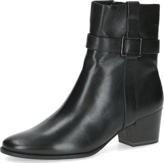 Caprice Caprice Damen Stiefeletten aus Leder mit Blockabsatz, Schwarz (Black Nappa), 36.5 EU