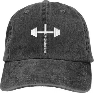 Generic Casquette de baseball fitness Philippians 4 13 versets Casquette de baseball &agrave; visi&egrave;re Dieu Croix pare-soleil Chapeaux pour homme femme Cadeau