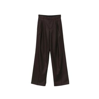 Petar Petrov Weite Hose mit Bundfalten - - Trousers - Damen - Braun - XS