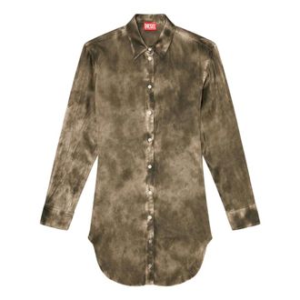 Diesel C-Lavel Long Shirt - Femme - Robes - Brun - Taille: 36 FR