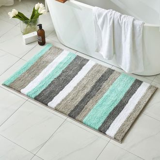 Miulee Badematte Badteppich Duschmatte Non Slip Badvorleger Fußmatte Dekorativ Badzimmermatte Flauschig Saugfähig Weiche rutschfest Bad Badezimmer Wohnzimmer