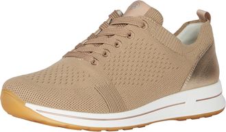 Ara Damen Osaka Sneaker, Sand,Platin, 37.5 EU Weit