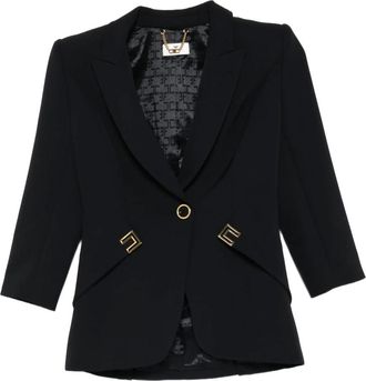 Elisabetta Franchi Femme, Vestes, Noir, Taille: 38 FR Blazers