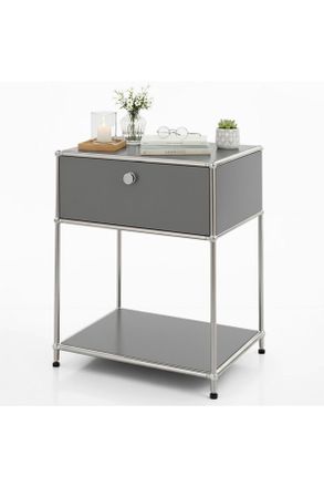 Floordirekt Regal Concept Epure Mk-139, Grau, Metall, 50x65x40 cm, stehend, Wohnzimmer, Regale, B&uuml;cherregale