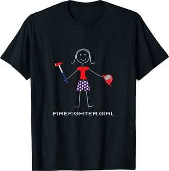 Whyitsme Design Lustige Feuerwehrfrauen, Feuerwehrm&auml;dchen T-Shirt