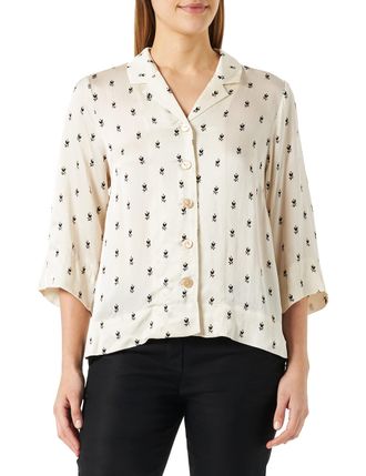 Part Two Part Two Damen Paolapw Sh Relaxed Fit Shirt, Neutraler Grafikdruck, 40