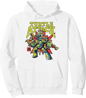 Teenage Mutant Ninja Turtles TMNT Comics Turtle Attack Character Burst Colorful Drawing Pullover Hoodie