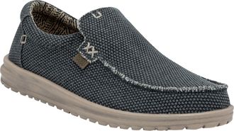 HeyDude Mikka Geflochtene Textil Herren Loafers Dunkelblau