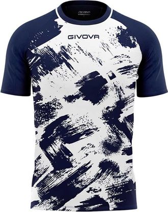 Givova Shirt Art Interlock M/C Bianco/BLU Tg. M