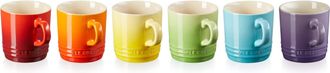 LE CREUSET Le Creuset 6er-Set Cappuccino-Becher, je 200 ml, Regenbogen, 79114208359030