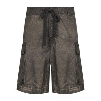Uma Wang UMA Wang, Homme, Shorts, Gris, Taille: L Overdyed Cargo Shorts