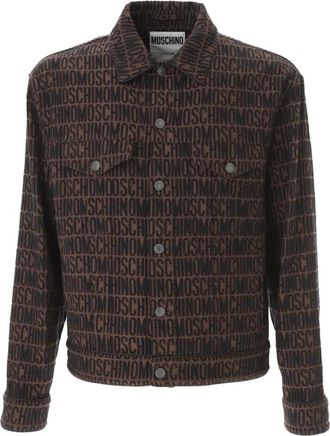 Moschino Homme, Vestes, Brun, Taille: M Veste Logo