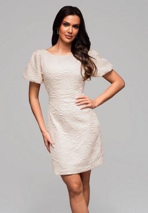 Ombre Abendkleid Kurzes Kleid mit R&uuml;ckenausschnitt und gro&szlig;er Schleife Strukturierter Stoff f&uuml;r eine edle Optik