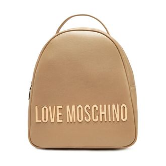 Moschino Logo Lettering Backpack - - Bags - Damen - Beige - ONE SIZE
