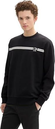 Tom Tailor Denim TOM TAILOR Denim Sweat-Shirt pour Homme, 29999 - Noir., XXL