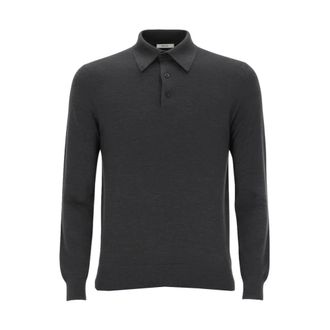 Ermenegildo Zegna Lang&auml;rmeliges Strickpolohemd - - Knitwear - Herren - Schwarzk - 2XL