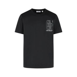 Off-white Homme, Tops, Noir, Taille: 2XL T-shirt &agrave; Col Rond