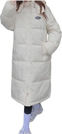 Generic Manteau Chauffant Femme Vetement Hiver Femme Veste D Hiver Longue Pour Longueur Aux Genoux Isolation Épaisse Ample Capuche Grande Poche Manteau Grande