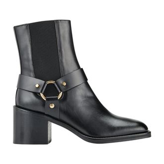 Cosmoparis Femme, Chaussures, Noir, Taille: 39 EU Bottine biker en cuir noir