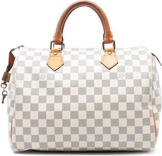 Louis Vuitton Crossbody Bags - Damier Azur Speedy 30 - Gr. unisize - in Weiß - für Damen