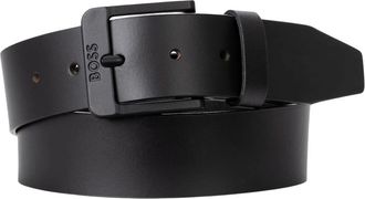 HUGO BOSS Homme, Accessoires, Noir, Taille: 90 CM Ceinture en cuir avec boucle logo