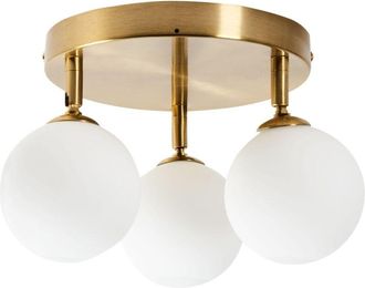 Beliani Deckenlampe MAVILLA Glas Messing