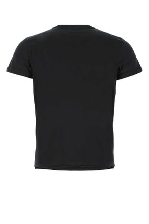 Saint Laurent Mens Black Cotton T-Shirt 1000 T-shirts And Polos