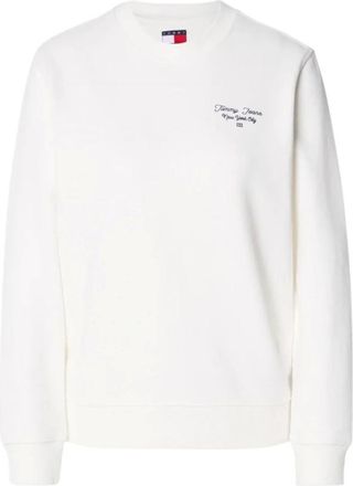 Tommy Jeans Femme, Sweatshirts et sweats &agrave; capuche, Blanc, Taille: 38 FR SweaT-shirts