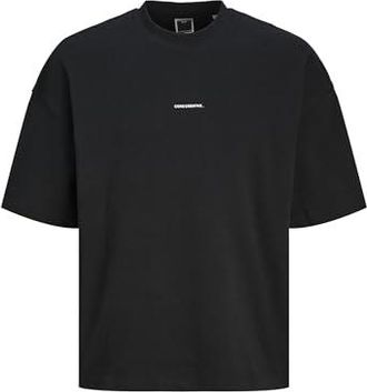 Jack & Jones Jcoinfinity Print Back Sweat SS JNR imprim&eacute;, Noir, 176 Homme