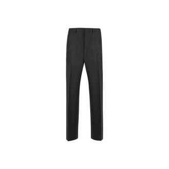 Prada Karierte Wollhose mit Verschluss - - Trousers - Herren - Grau - S