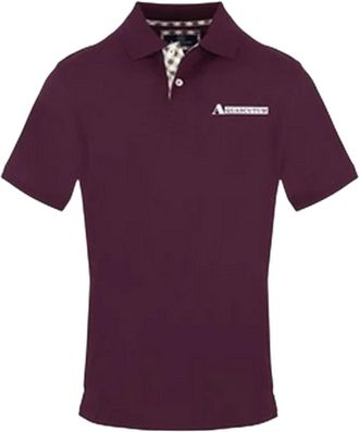 Aquascutum Poloshirt f&uuml;r Herren, Mit Kragen, kurz&auml;rmlig (Rot)