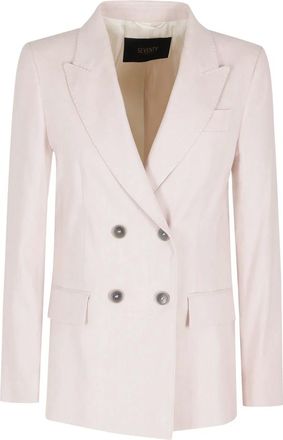 Seventy Femme, Vestes, Beige, Taille: 36 FR Blazer Crois&eacute;