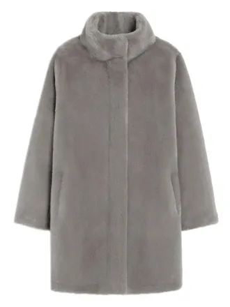 Apparis manteau Blair &agrave; col chemin&eacute;e - Gris