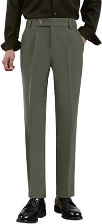 Generic Pantalon de jogging pour homme - Couleur unie - L&acirc;che - Drap&eacute; - Style d&eacute;contract&eacute; - Pour le printemps et l&eacute;t&eacute;, vert, 32