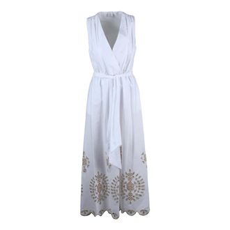 Eleventy Femme, Robes, Blanc, Taille: 38 FR Maxi Dress
