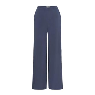 Part Two Pantalon Large Taille &Eacute;lastique Oceana - Femme - Pantalons - Bleu - Taille: 42 FR