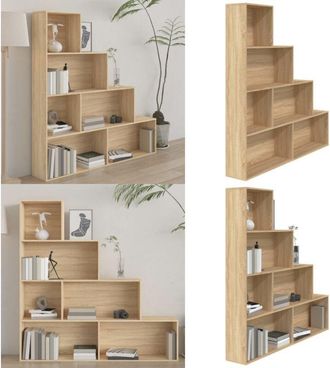 vidaXL Vidaxl - B&uuml;cherregal/Raumteiler Sonoma-Eiche 155x24x160 cm Holzwerkstoff - B&uuml;cherregal - Regal - Holzregal - Raumteiler - Eiche M&ouml;bel - Home & Living