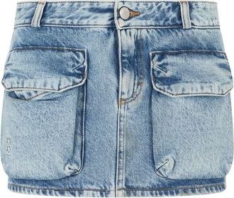 Icon Denim Los Angeles Femme, Jupes, Bleu, Taille: W26 Jupe Cargo
