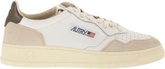 Autry Low-Top Sneaker - Medalist Low - Leather And Suede Sneakers - Gr. 40 (EU) - in Beige - f&uuml;r Damen