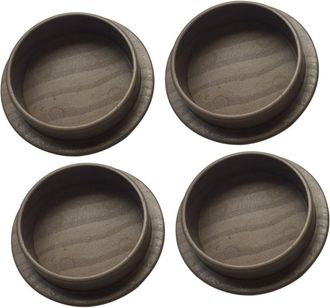 SOLUSTRE Holzstruktur M&ouml;belgleiter 60mm Mit Filzschutz M&ouml;belfu&szlig;kappen F&uuml;r Stuhlbeine Bodenschutzmatten F&uuml;r Hartholzb&ouml;den Ger&auml;uschd&auml;mpfend rutschfest 4 St&uuml;ck