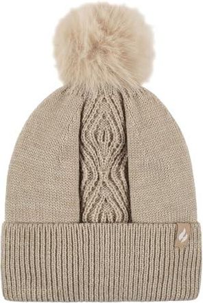 Heat Holders SOCKSHOP Femme Chapeau - Kiruna, Mod&egrave;le de Tricot torsad&eacute; Central, Pompon Moelleux, Thermique, De Plein air, Marche 1 Paquet Taille Unique M&eacute;lange de 