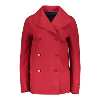 GANT Femme, Vestes, Rouge, Taille: 38 FR Veste Sportive Rouge Manches Longues Logo